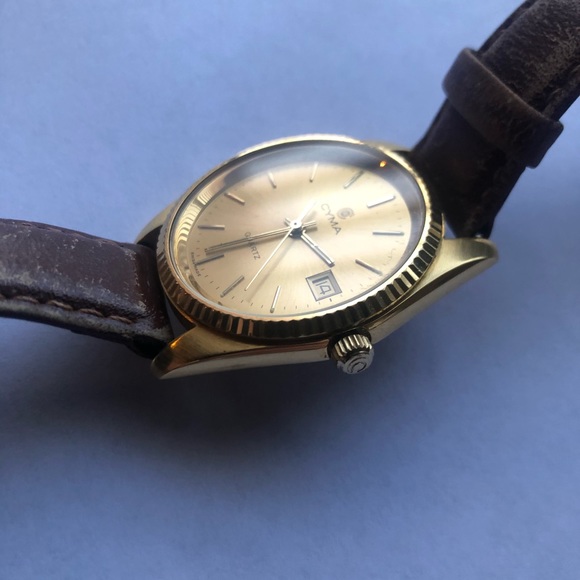 cyma | Accessories | Cyma Rare Womans Gold Tone Quartz Watch Swiss ...